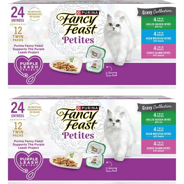 FANCY FEAST Petites Gourmet Gravy Collection Variety Pack Wet Cat Food ...