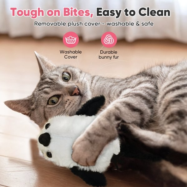 PETBOBI Flapping Bird Lifelike Lark Interactive Cat Plush Toy with Catnip, Black - Chewy.com