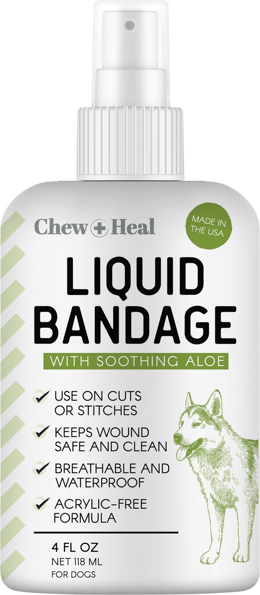 CHEW + HEAL Liquid Bandage for Dogs, 4-fl oz bottle - Chewy.com