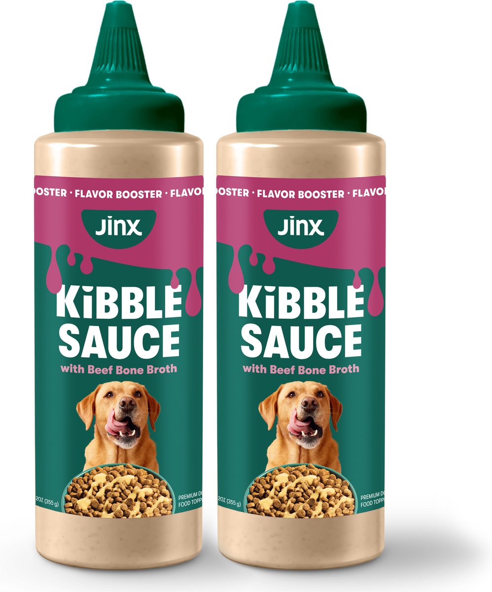 JINX Kibble Sauce Beef Bone Broth Wet Dog Food Topper, 12-fl oz bottle ...