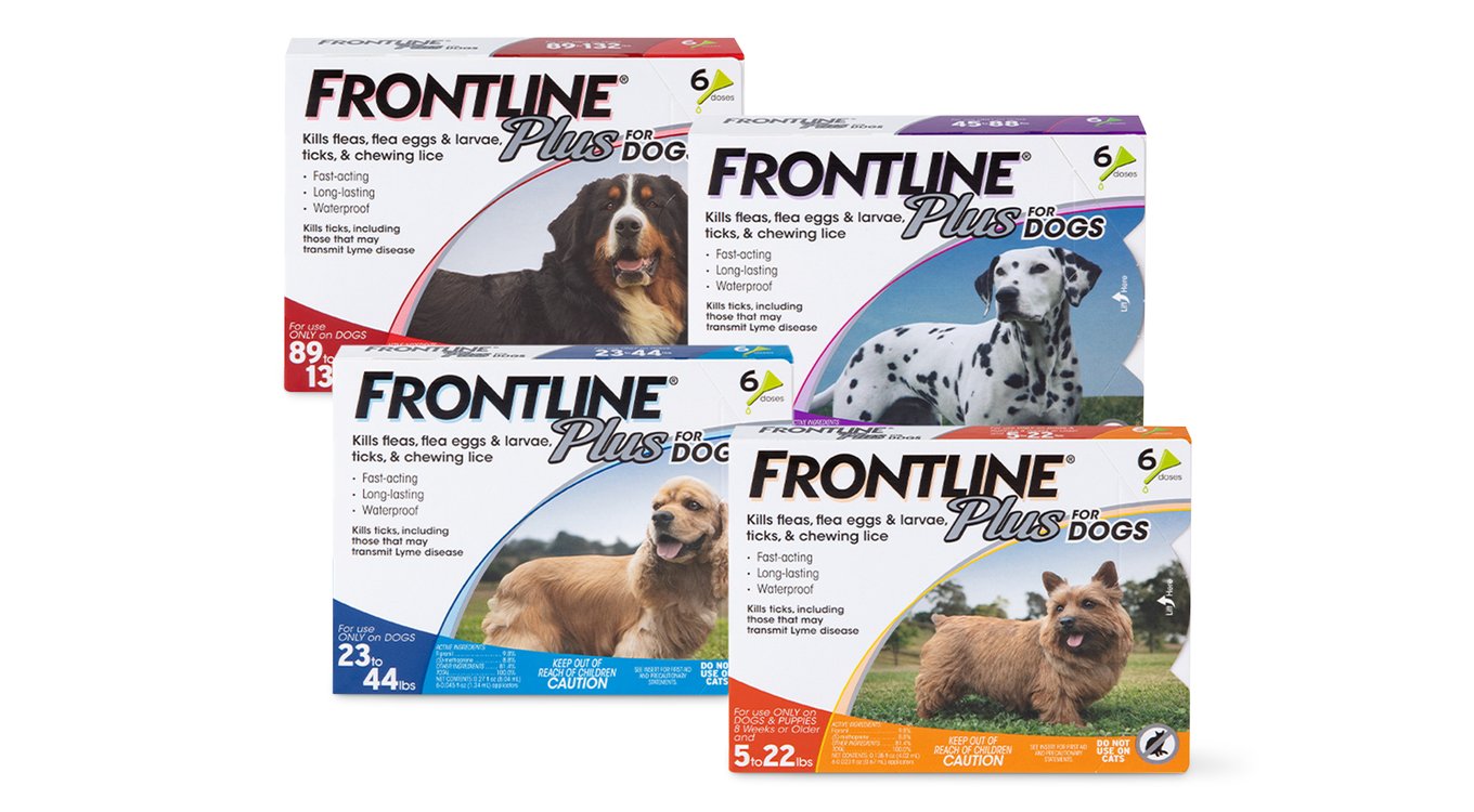 FRONTLINE PLUS Flea & Tick Spot Treatment for Medium Dogs, 23-44 lbs, 8 ...