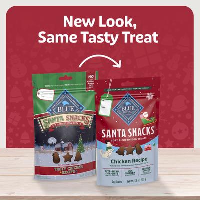 Discontinued - BLUE BUFFALO Christmas Santa Snacks Soft & Chewy Dog ...