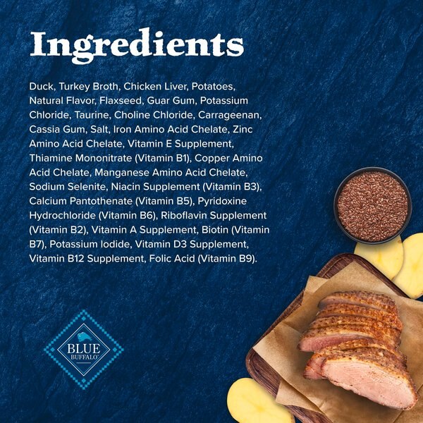 BLUE BUFFALO Wilderness Duck Grain-Free Canned Cat Food, 3-oz can, case ...