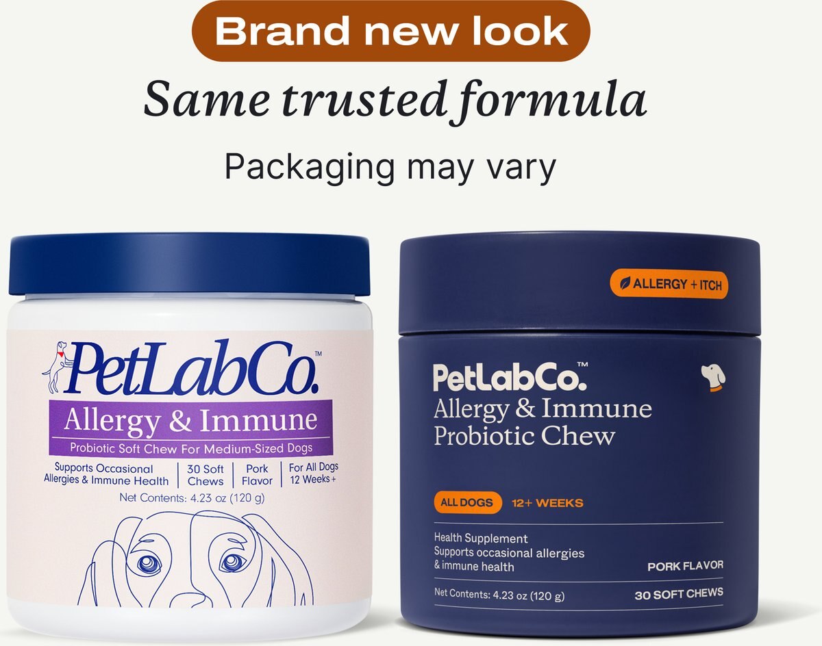 PETLAB CO. Allergy & Immune Probiotic Chew Supplement for Dogs, 30 ...