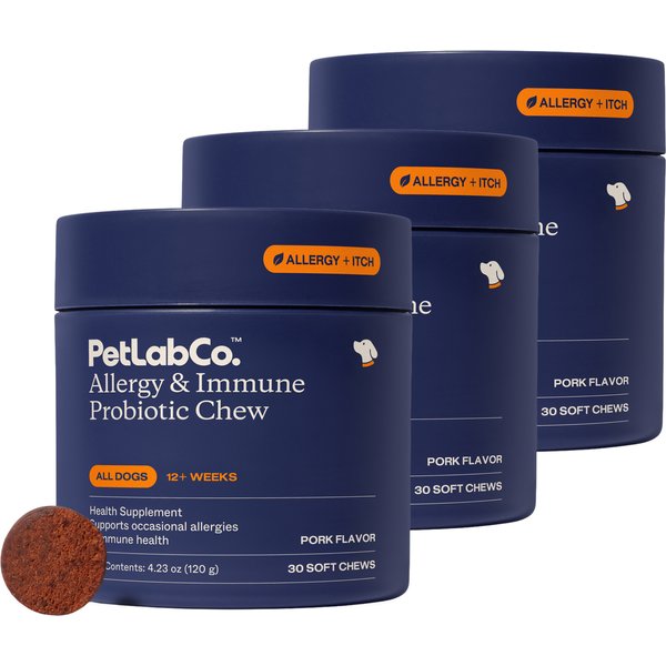 PETLAB CO. Allergy & Immune Probiotic Chew Supplement for Dogs, 90 ...