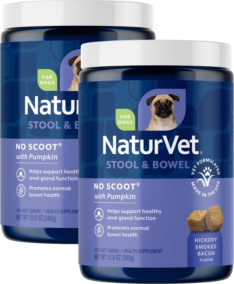 NATURVET No Scoot Stool & Bowel Hickory Smoked Bacon Flavored Soft Chew ...