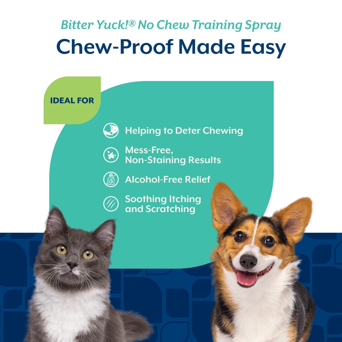 NATURVET Bitter Yuck! No Chew Training Spray for Dogs & Cats, 8-fl oz ...