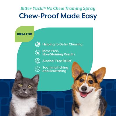 NATURVET Bitter Yuck! No Chew Training Spray for Dogs & Cats, 8-fl oz ...