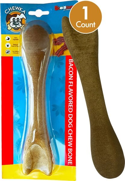 SCOOCHIE PET Chewka Bacon Flavored Plant-Forward Fully Digestible Dog ...