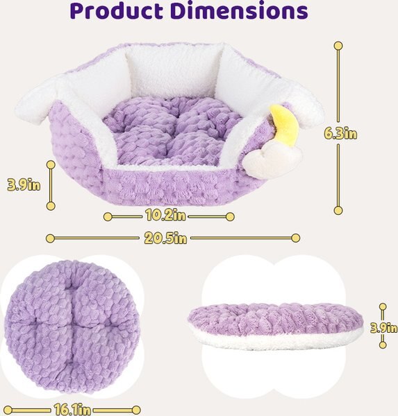 HAPPY & POLLY Plush Nebula-Inspired Cat Bed - Chewy.com