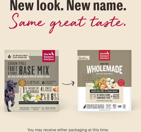 THE HONEST KITCHEN Wholemade Grain-Free Fruit & Veggie Base Mix ...