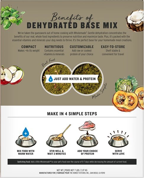 THE HONEST KITCHEN Wholemade Grain-Free Fruit & Veggie Base Mix ...