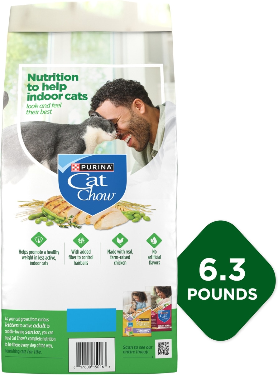 CAT CHOW Indoor Hairball & Healthy Weight Dry Cat Food, 6.3-lb bag ...