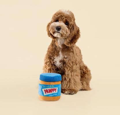 CHEWFFON Peanut Butter Enrichment Dog Plush Toy, Yellow - Chewy.com
