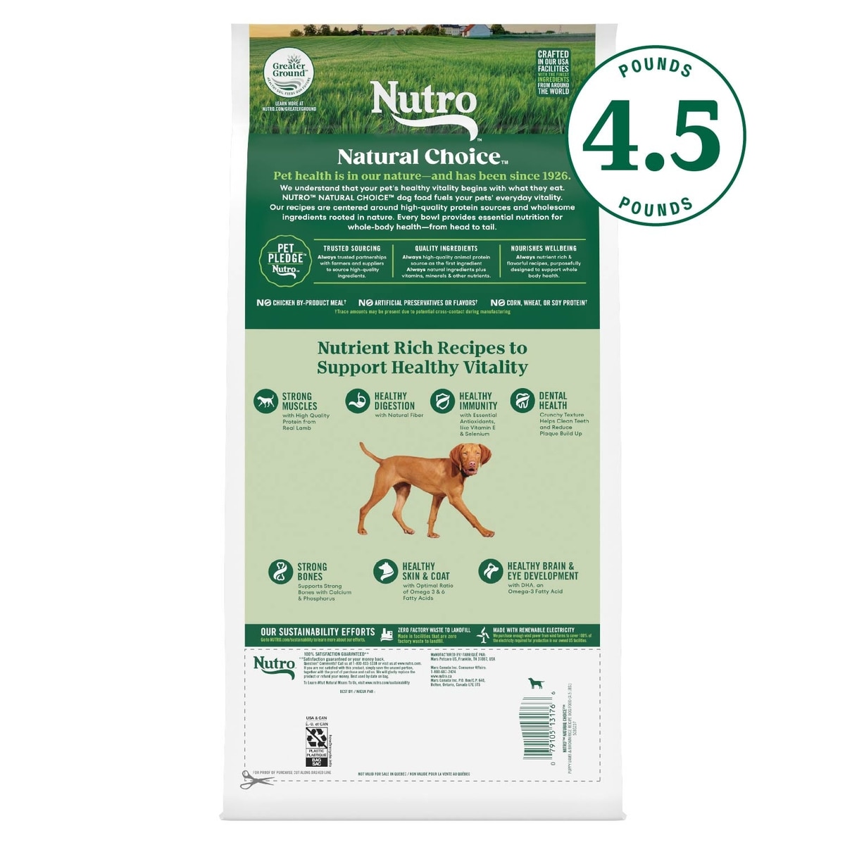 NUTRO Natural Choice Puppy High Protein Lamb & Brown Rice Recipe Dry ...