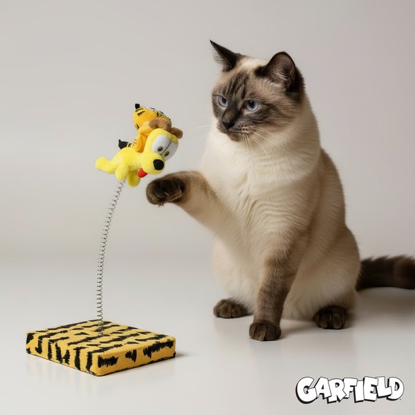 BABY GARFIELD Baby Garfield & Odie Spring Cat Teaser Toy - Chewy.com