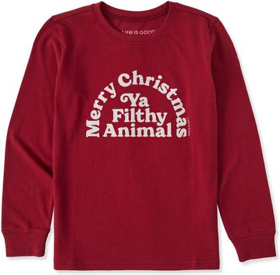 Discontinued - LIFE IS GOOD Kids Merry Christmas Ya Filthy Animal Long ...