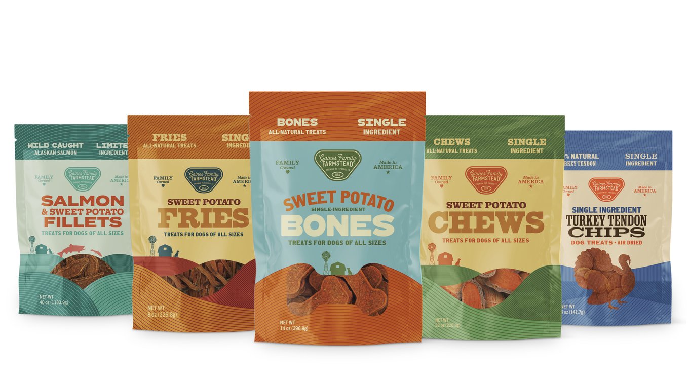 GAINES FAMILY FARMSTEAD Salmon & Sweet Potato Fillets Dog Treats, 8-oz ...