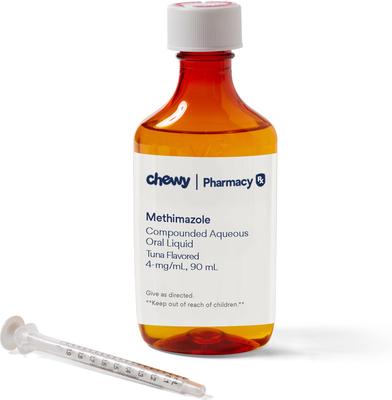METHIMAZOLE COMPOUNDED Tuna Oral Aqueous Solution, 4 mg/mL, 90 mL for ...