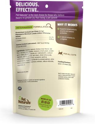 PET NATURALS L-Lysine Immune & Respiratory Health Chicken-Flavored ...