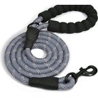 DOGGY TALES Braided Rope Reflective Dog Leash, 15-ft long, Lime Green ...