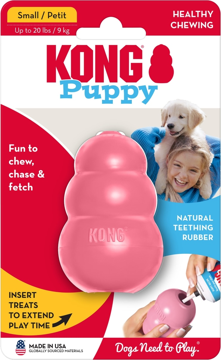 KONG Puppy Chew Dog Toy, Pink, Small - Chewy.com