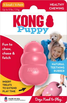 KONG Puppy Chew Dog Toy, Pink, X-Small - Chewy.com