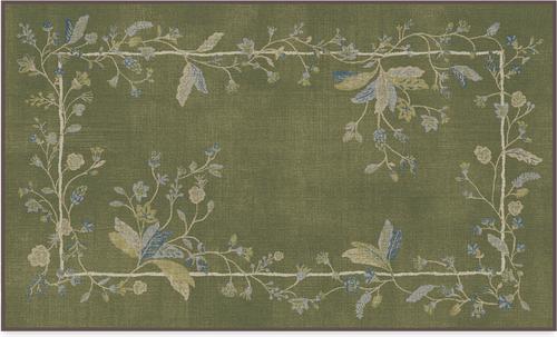 RUGGABLE Flatwoven Machine Washable Rug with Standard Pad, Althea Olive ...