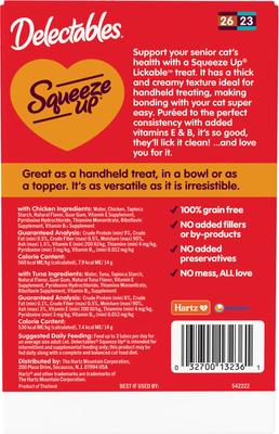 DELECTABLES Squeeze Up Chicken & Tuna Variety Pack Senior Lickable Cat ...