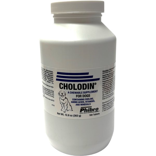 PHIBRO Cholodin Liver Flavored Chewable Tablets Vitamin Supplement for ...