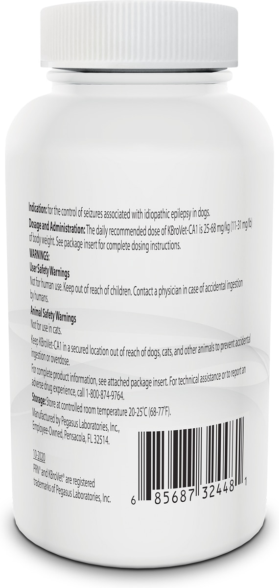 KBROVET-CA1 (potassium bromide) Chewable Tablets for Dogs, 500-mg ...