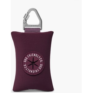 DOG FRIENDLY CO. Neoprene Fabric Poop Bag Holder, Premium Burgundy ...