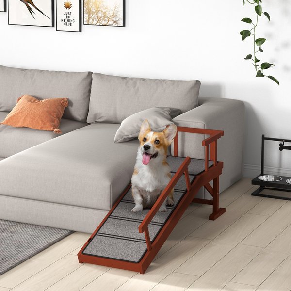 Out of Stock - OIC PET Barkley Cat & Dog Bench Ramp, Black Walnut ...