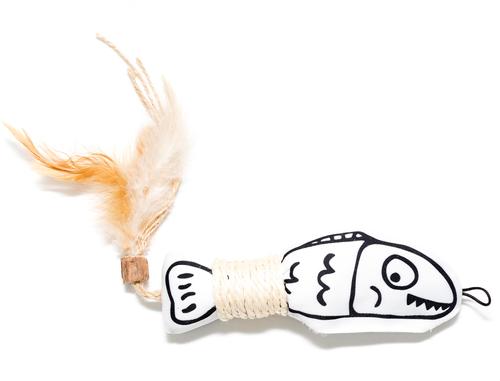 CAT LURES Meowee Wowee Catnip Baracuda Plush Cat Toy - Chewy.com