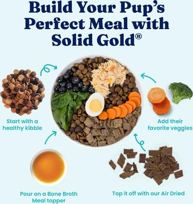 SOLID GOLD Beef Bone Broth with Turmeric Dog Food Topper, 96-oz bundle ...