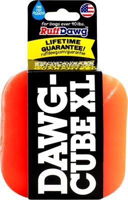 RUFF DAWG Dawg-Cube Dog Chew Toy, Orange, X-Large - Chewy.com