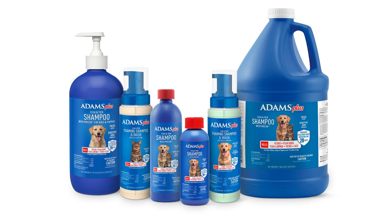 ADAMS Plus Flea & Tick Shampoo Sensitive Skin for Cats & Dogs, 6-fl oz ...