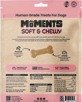 WET NOSES Moments Cheesy Bacon Soft & Chewy Dog Treats, 10-oz bag ...