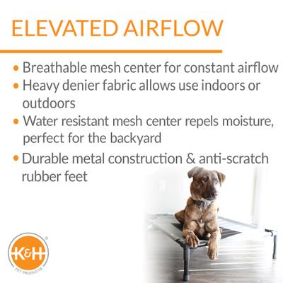 K&H PET PRODUCTS Original Steel Frame Cot Outdoor Elevated Dog Bed ...