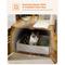 PAWZ ROAD 50-in Polyester Cat Tree with Litter Box Enclosure & 2 Condos ...