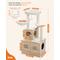 PAWZ ROAD 50-in Polyester Cat Tree with Litter Box Enclosure & 2 Condos ...