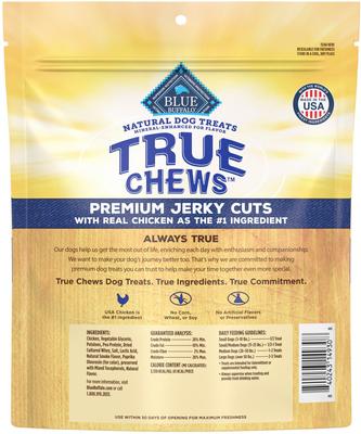 BLUE BUFFALO True Chews Premium Jerky Cuts Chicken Jerky Dog Treats, 12 ...