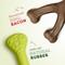 BENEBONE Chew & Chase Duo Bacon Wishbone & Rubber Bone Dog Toys, Medium ...