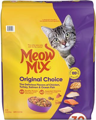 MEOW MIX Original Choice Dry Cat Food, 30-lb bag - Chewy.com