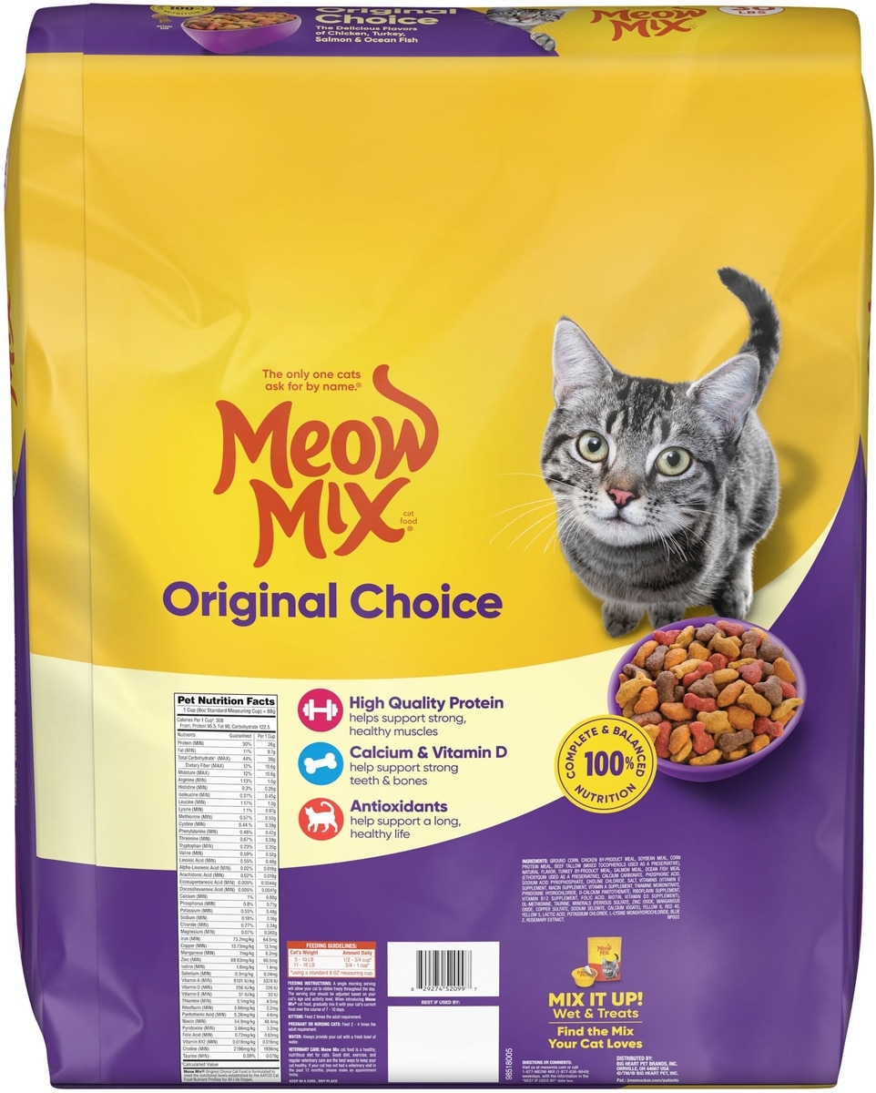 MEOW MIX Original Choice Dry Cat Food, 30-lb bag - Chewy.com