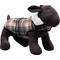 THE WORTHY DOG Alpine Jacket Dog Coat, Light Pink/Gray/Black Plaid, 18 ...