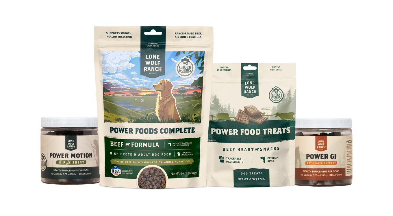 LONE WOLF RANCH Power Foods Complete Beef Air-Dried Dog Food, 24-oz bag ...