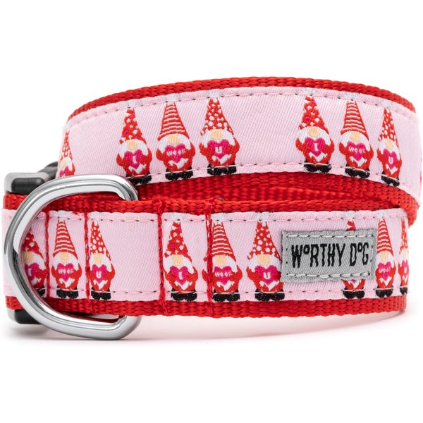 THE WORTHY DOG Cupid Gnome Adjustable Dog Collar, Red, Small - Chewy.com