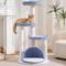 HITTITE Modern Indoor 46-in Rattan Cat Tree Tower with Scratching Post ...