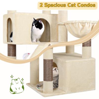 GLOBLAZER 69-in Sturdy Indoor Cat Tree Tower, Beige - Chewy.com
